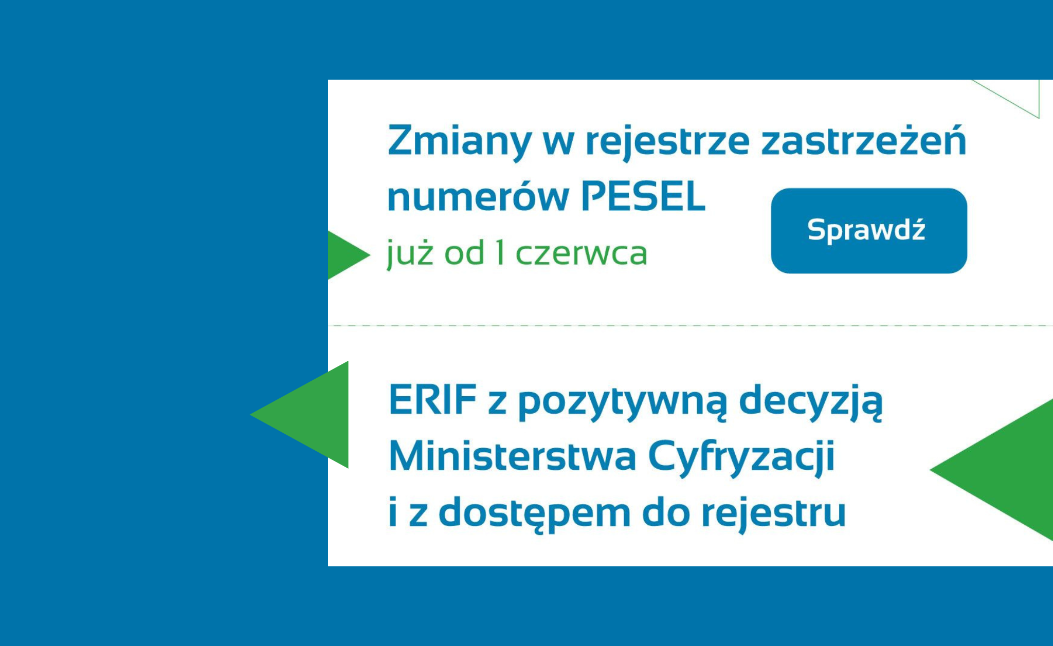 ERIF BIG z pozytywną decyzją Ministerstwa Cyfryzacji i z dostępem do ...